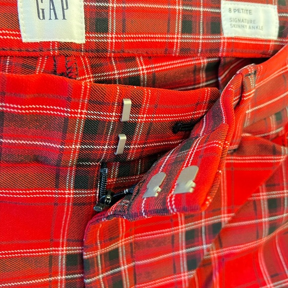 GAP Factory | Pants & Jumpsuits | Nwt Gap Red Plaid Cropped Pants ...